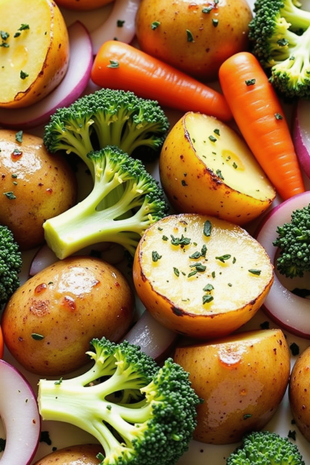 Hearty Garlic Herb Roasted Potatoes & Veggies: A Crowd-Pleasing Side ...